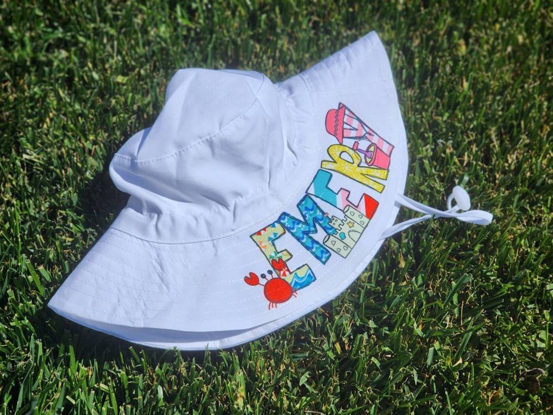 Personalized Name Baby Toddler Kids UV Sun Protection Bucket Hat, Beach ...