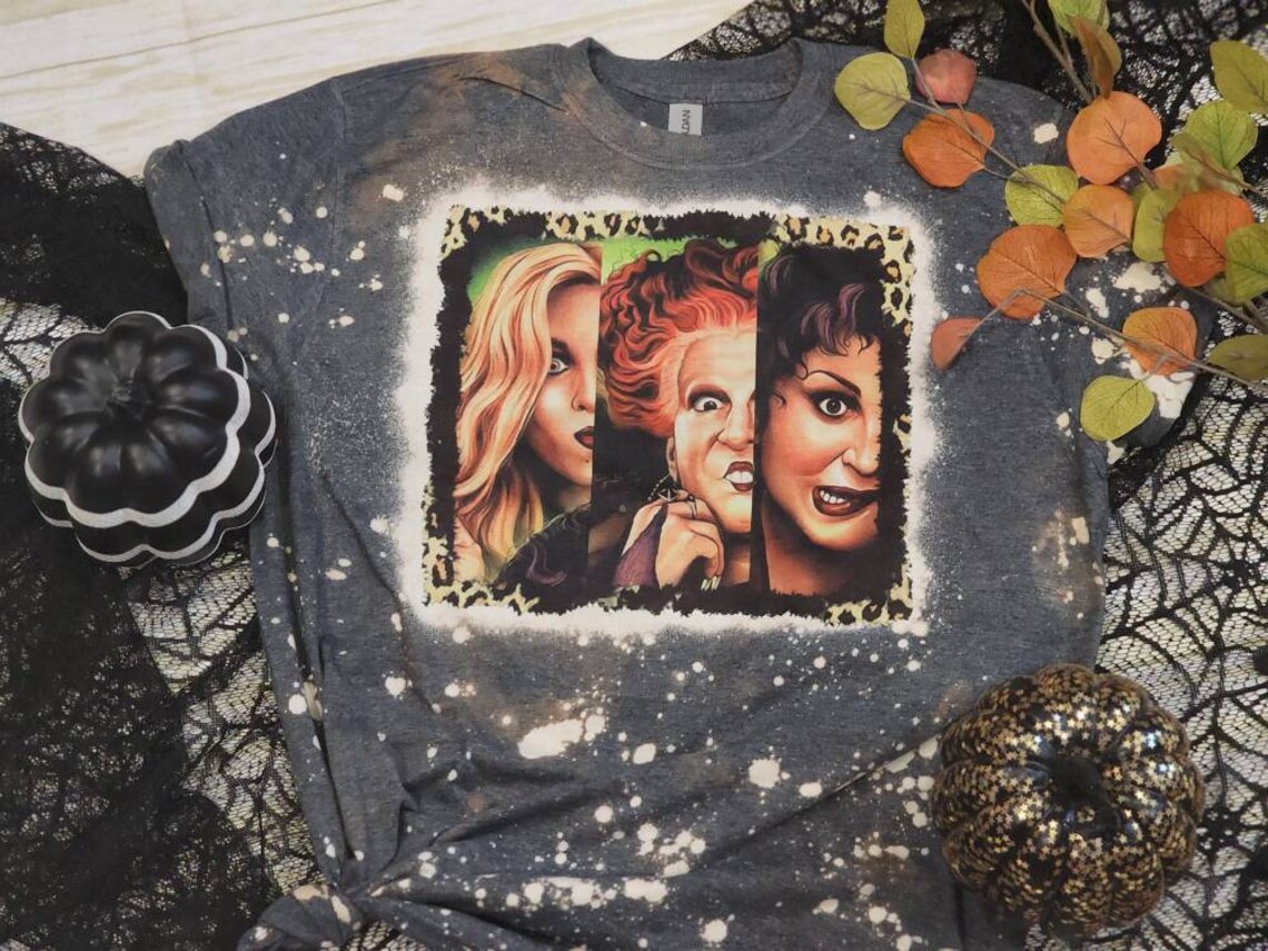 Sanderson Sisters Hocus Pocus Leopard Print Bleached - Etsy