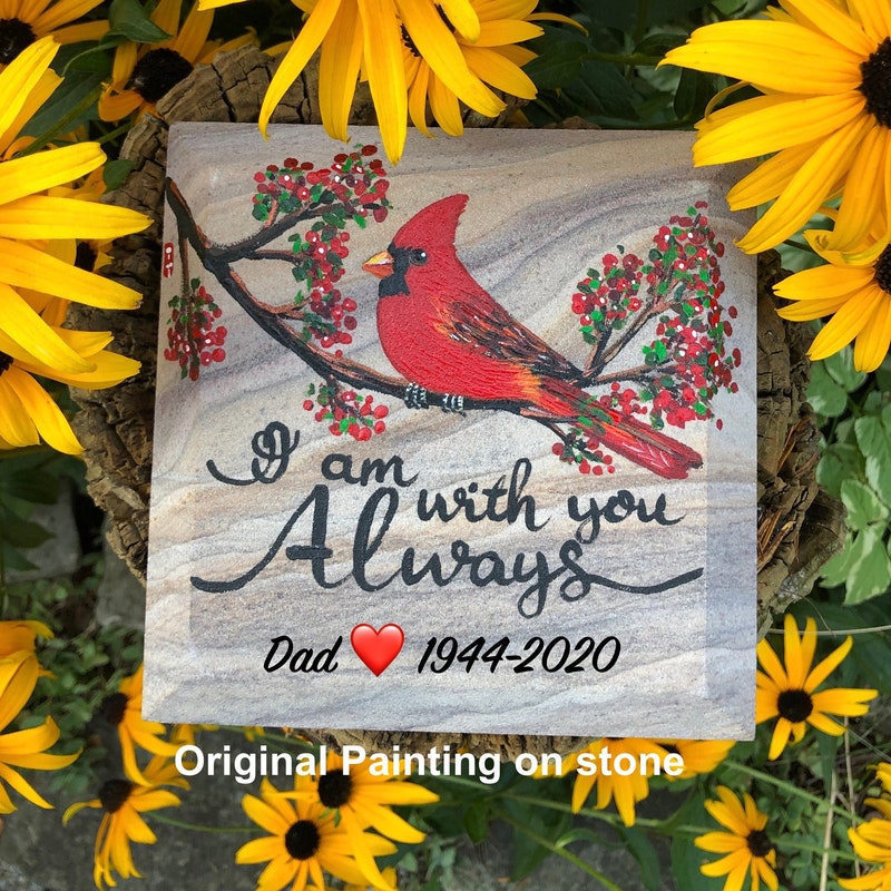 Cardinal Memorial Stone - Etsy