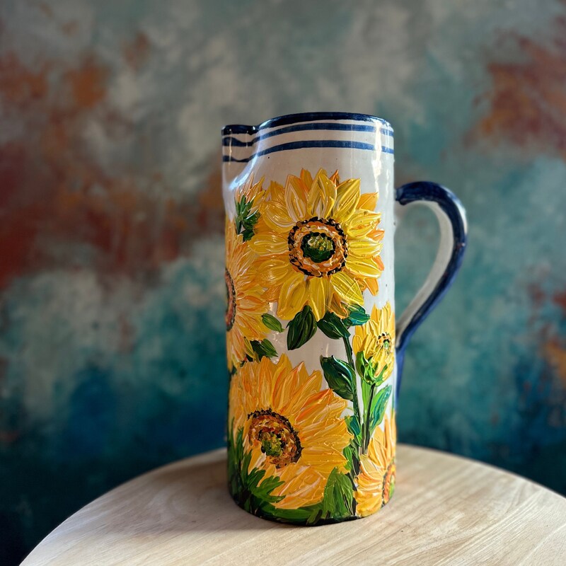 Sunflower Pitcher - Etsy
