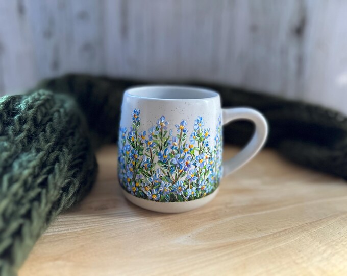 Dainty Flower Mug — Handmade Ceramic Hand Painted | Gift - Etsy
