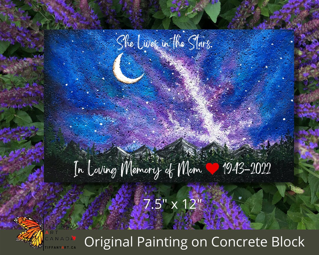 Galaxy Memorial Stone, Galaxy Sympathy Gift, Memorial Stone, Sympathy ...