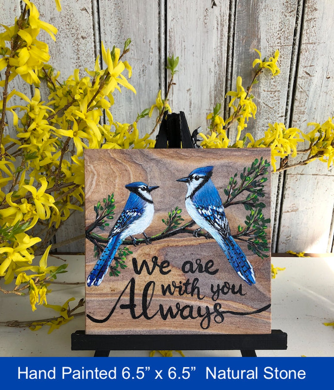 Blue Jay Memorial Stone, Remembrance Stone, Sympathy Gift, in Loving ...
