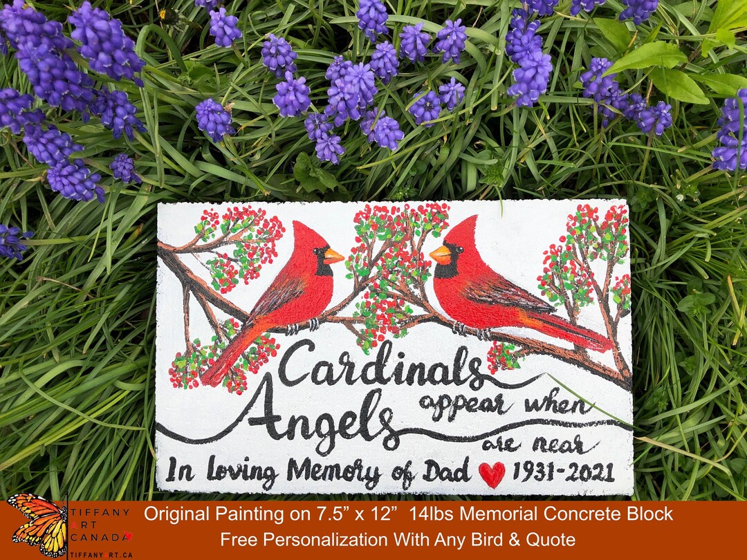 Memorial Stone With Cardinal, Memorial Stone, When Cardinal Appears ...