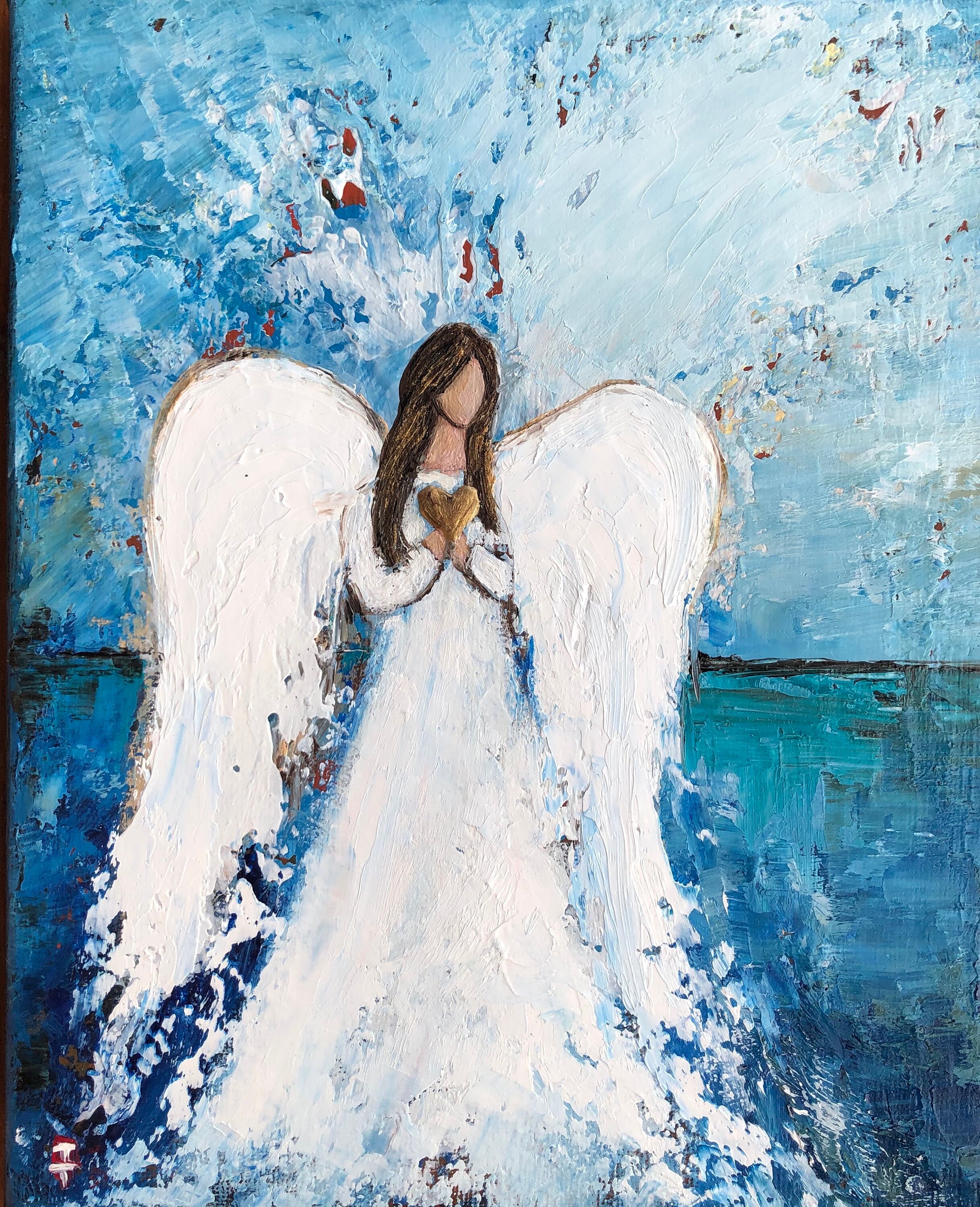 Original Angel Oil Painting Angel Painting on Canvas - Etsy