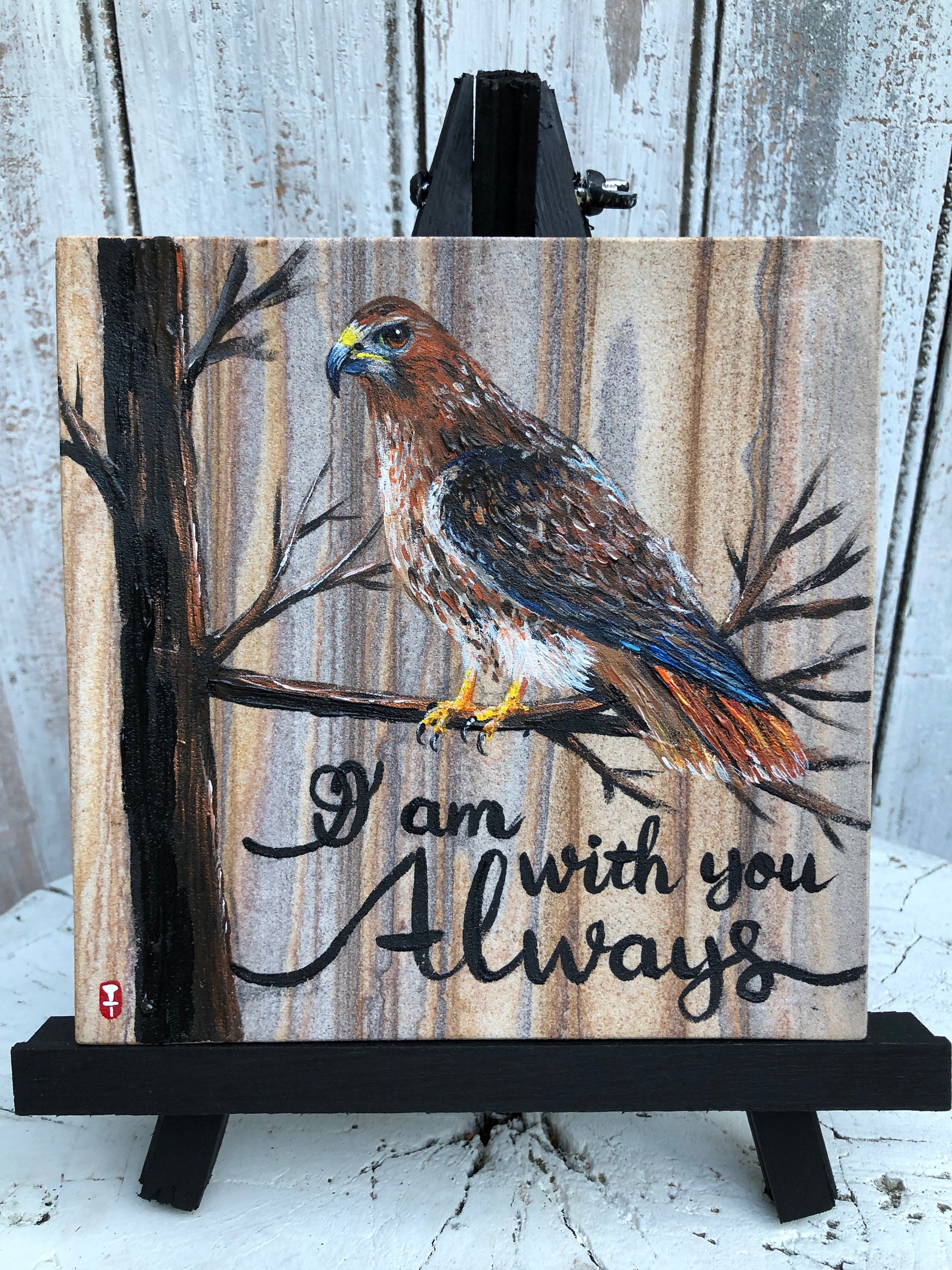 Hawk Painting Hawk Gift Sympathy Gift in Loving Memory - Etsy
