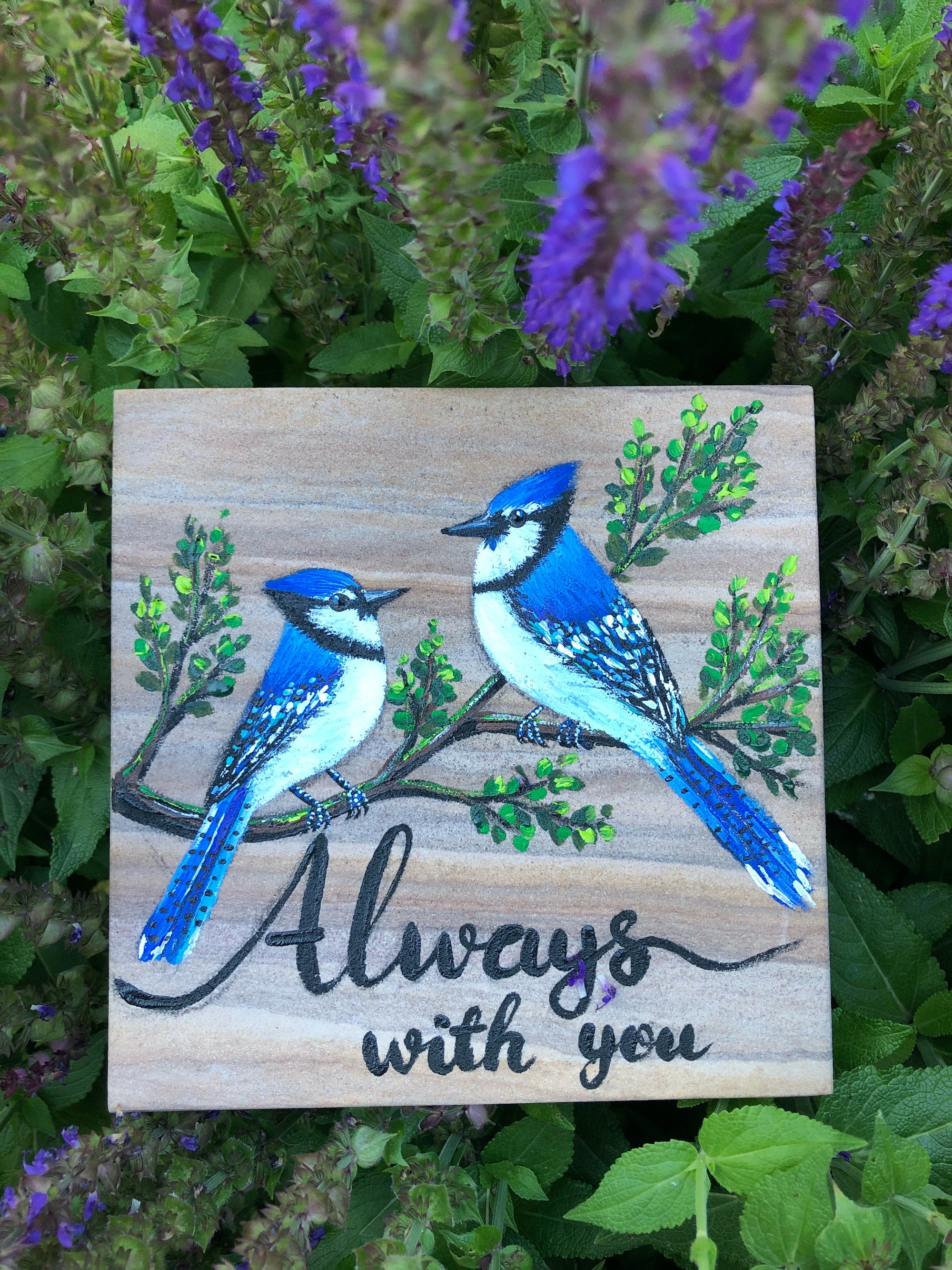 Blue Jay Memorial Stone Remembrance Stone Sympathy Gift in - Etsy Canada