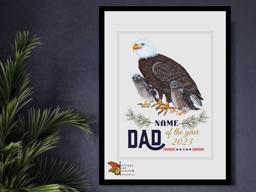 Personalized Eagle Dad Print, Fathers Day Gift, Bird Watcher Gift - Etsy