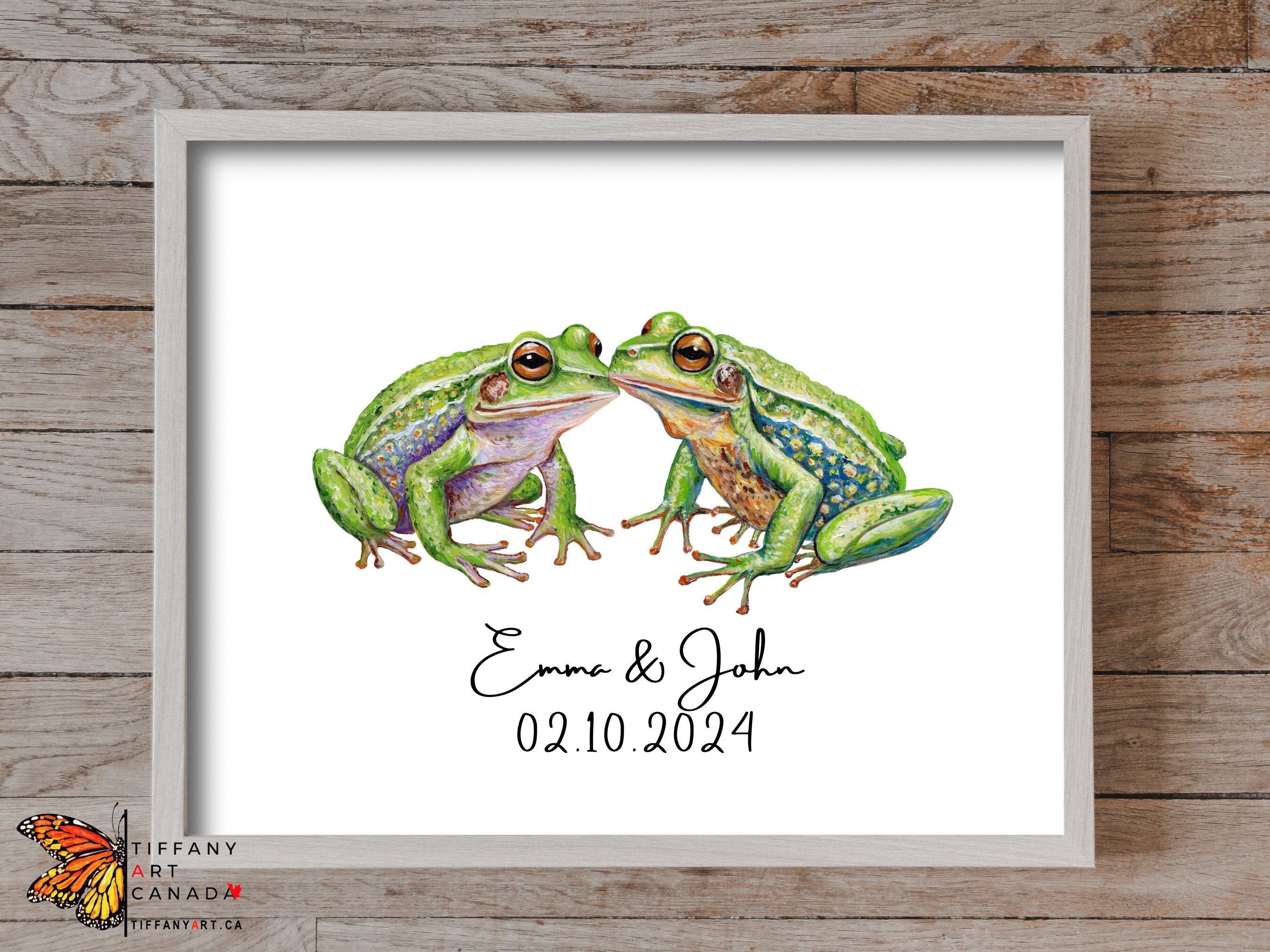 Personalized Frog Family Print: Custom Names, Frog Lover Gift - Etsy