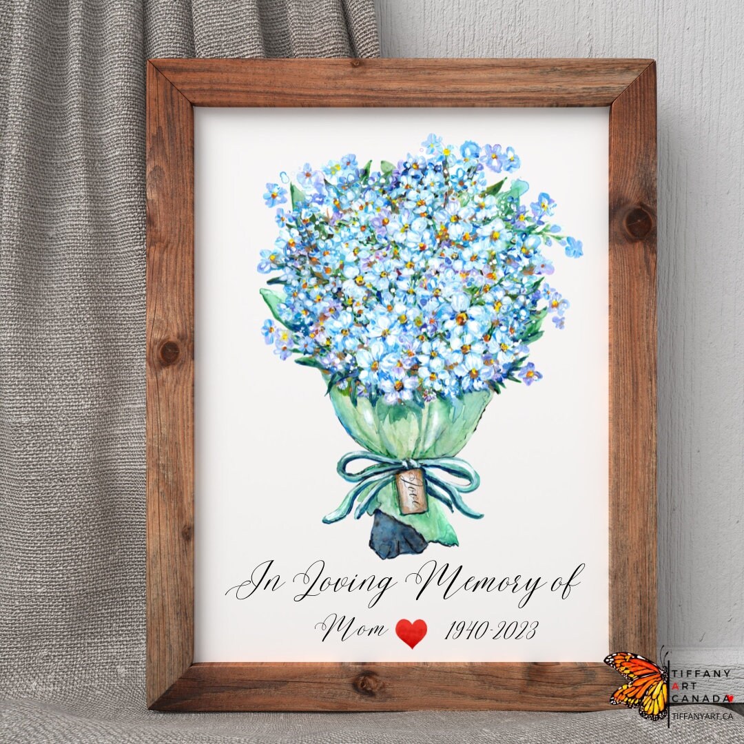 Personalized Forget Me Not Print: Memorial Keepsake, Sympathy Gift - Etsy