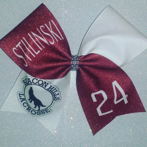 Cheer Bow Hot Pink and Black Chevron | Etsy