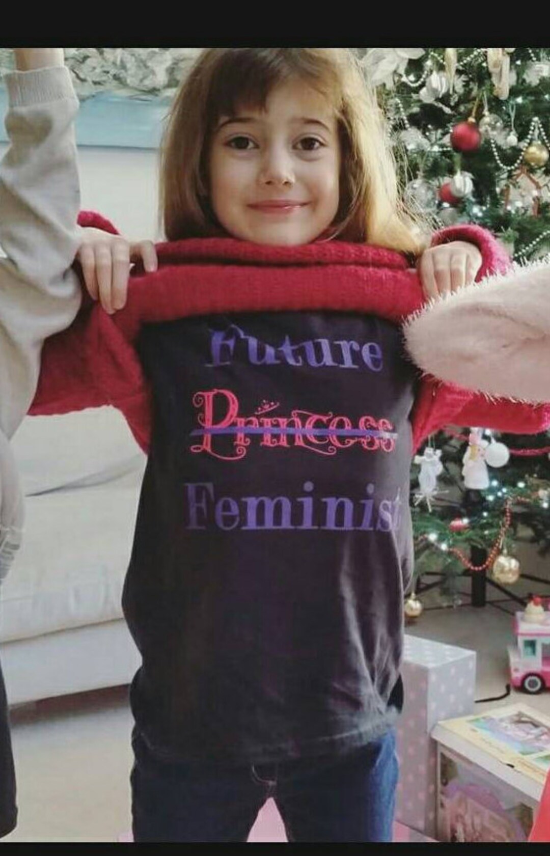 Feminism Children's 'future Princess Feminist' T-shirt Top Black White ...