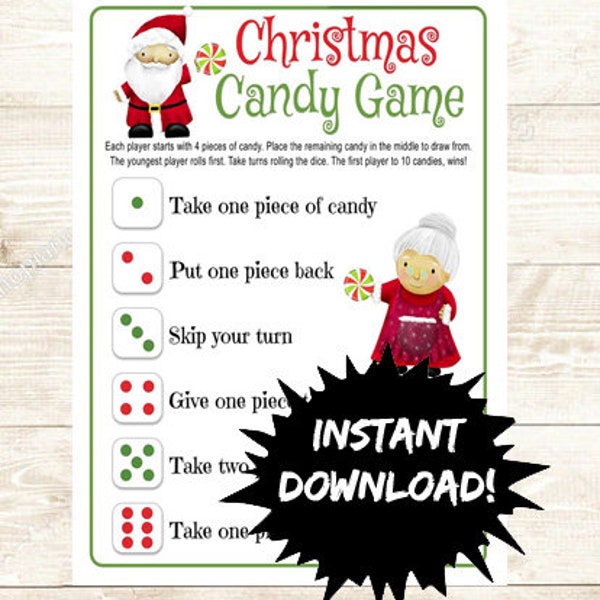 Secret Santa Dice Game - Etsy