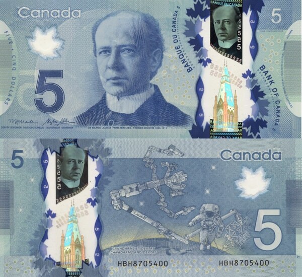 5 Canadian Dollar
