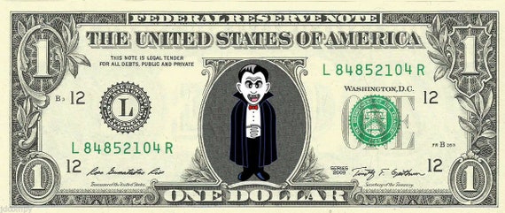 Cartoon 5 Dollar Bill