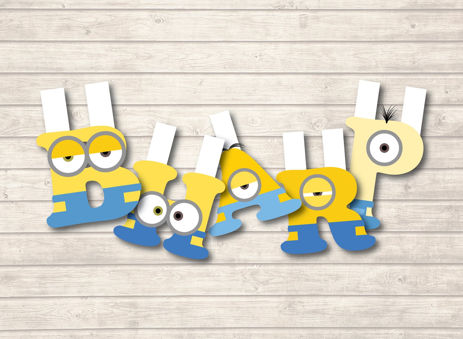 MINIONS Birthday Pennant DESPICABLE Me Banner party Baby - Etsy