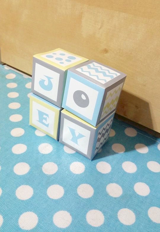 CUSTOMIZABLE!! Letter Blocks Cubes INSTANT DOWNLOAD, Printable ...