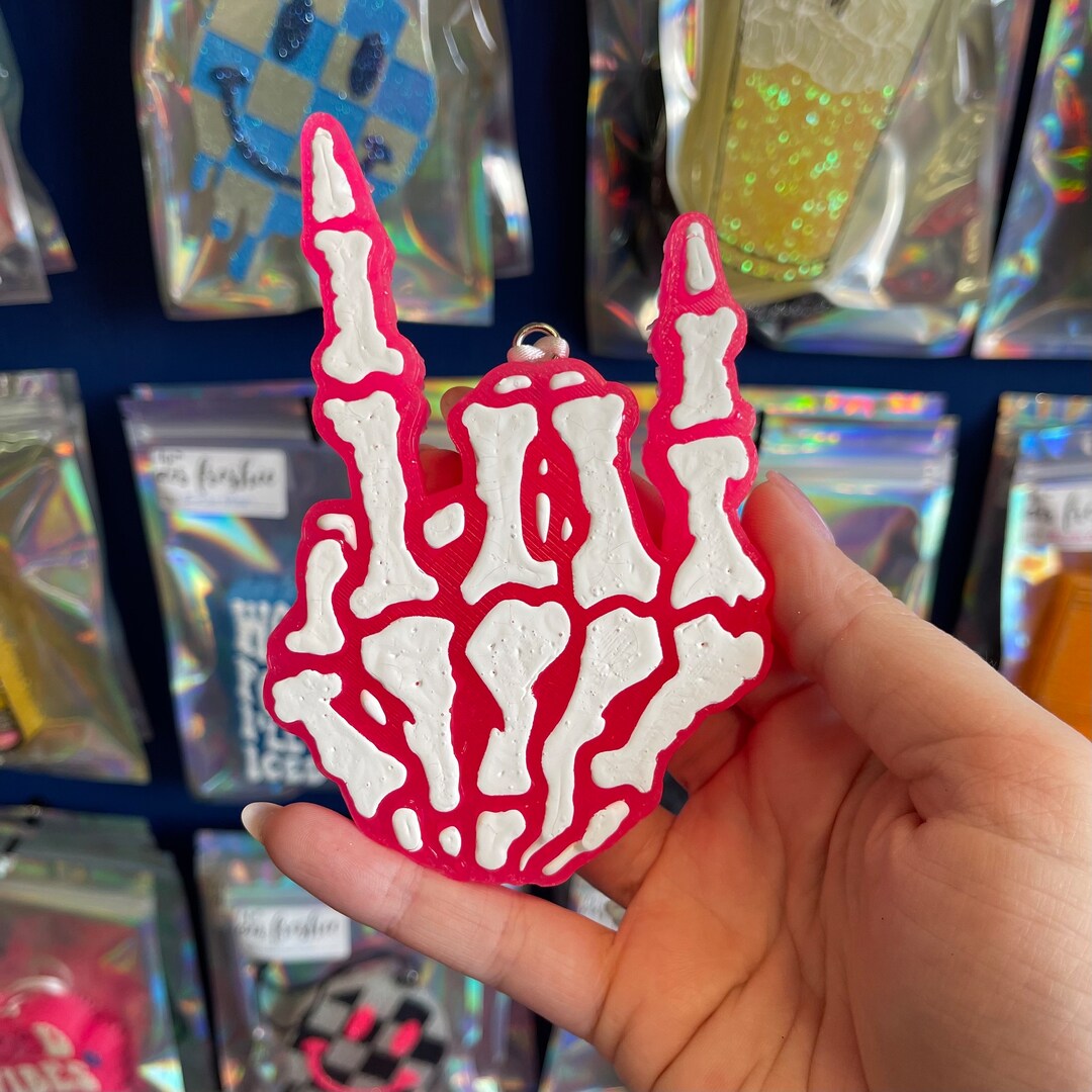Rock on Skeleton Hand Air Freshie / Car Freshener - Etsy