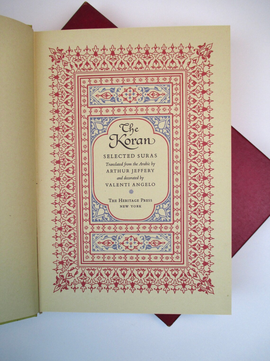 The Koran Selected Suras Heritage Press - Etsy