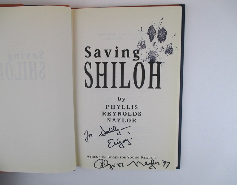 Saving Shiloh by Phyllis Reynolds Naylor Inscribed - Etsy
