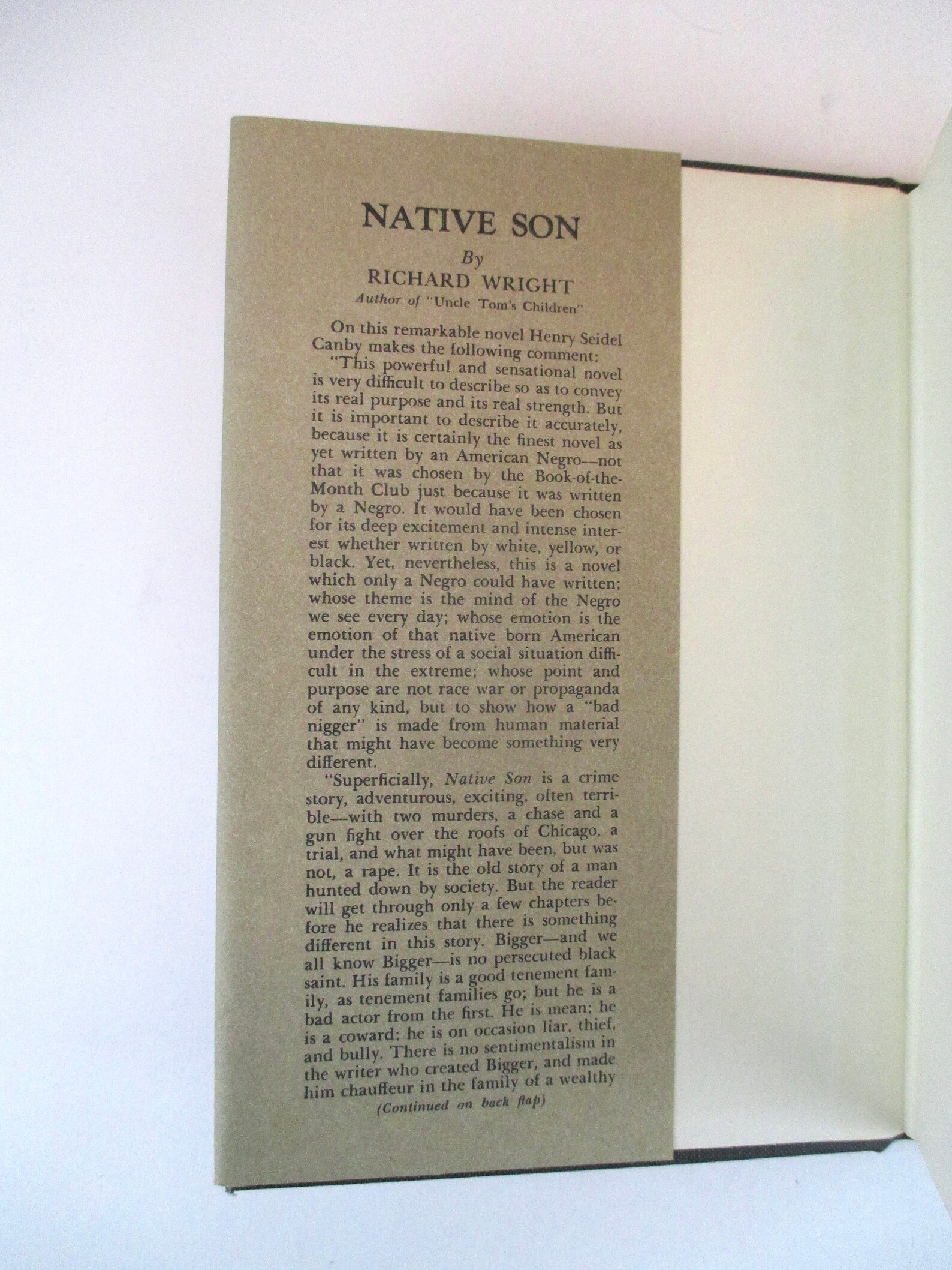 Native Son by Richard Wright - BOMC - Etsy
