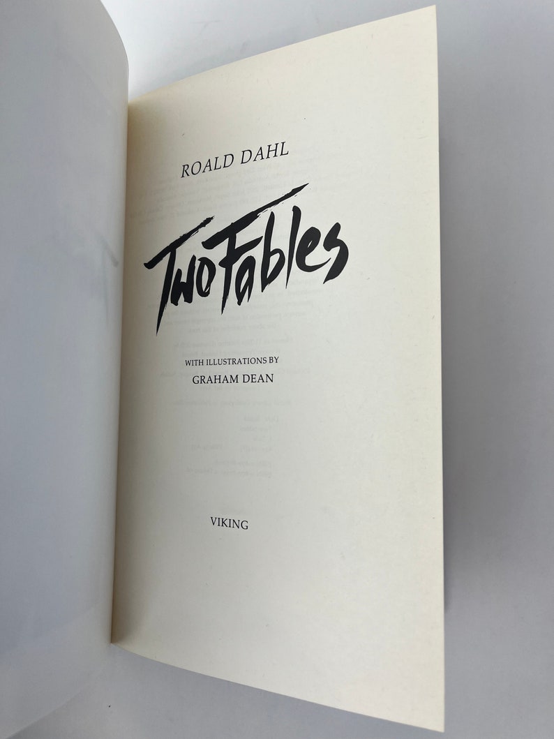 Two Fables by Roald Dahl - First Edition - Etsy