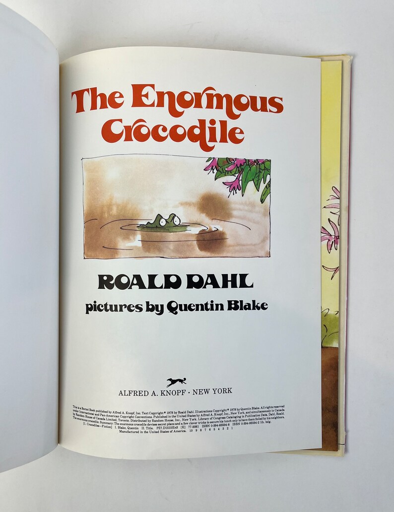The Enormous Crocodile by Roald Dahl and Quentin Blake - Etsy