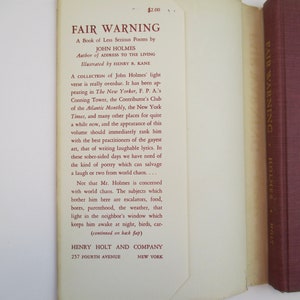Fair Warning by John Holmes - Etsy