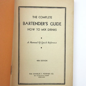 Tom and Jerry's Bartender's Guide 1934 - Etsy