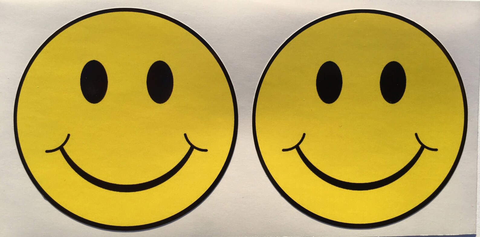 2 Smiley Face Diecut Window Bumper Decals - Etsy