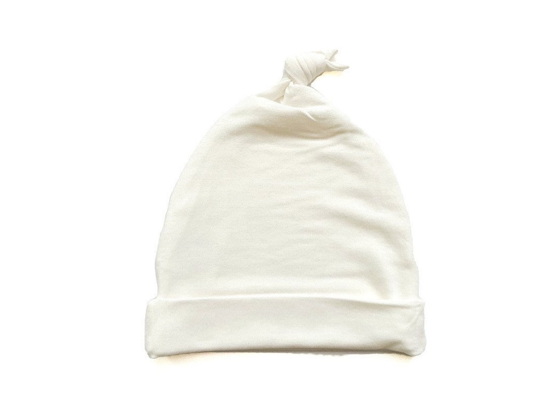 White Baby Hat, Newborn Hospital Baby Hat, Baby Hat, White Knot Hat ...