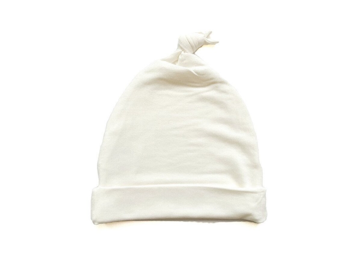 White Baby Hat, Newborn Hospital Baby Hat, Baby Hat, White Knot Hat ...