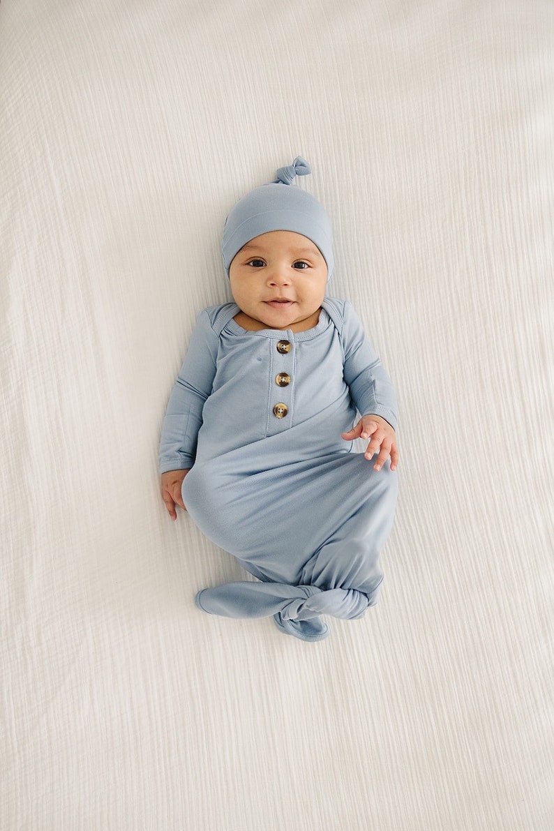 Dusty Blue Baby Hat Newborn Hospital Baby Hat Baby Hat | Etsy