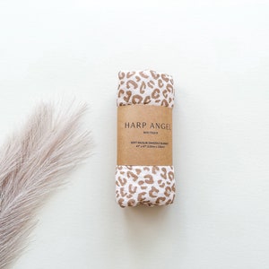 Brown Leopard Muslin Swaddle Blanket, Newborn Swaddle, Leopard Swaddle ...
