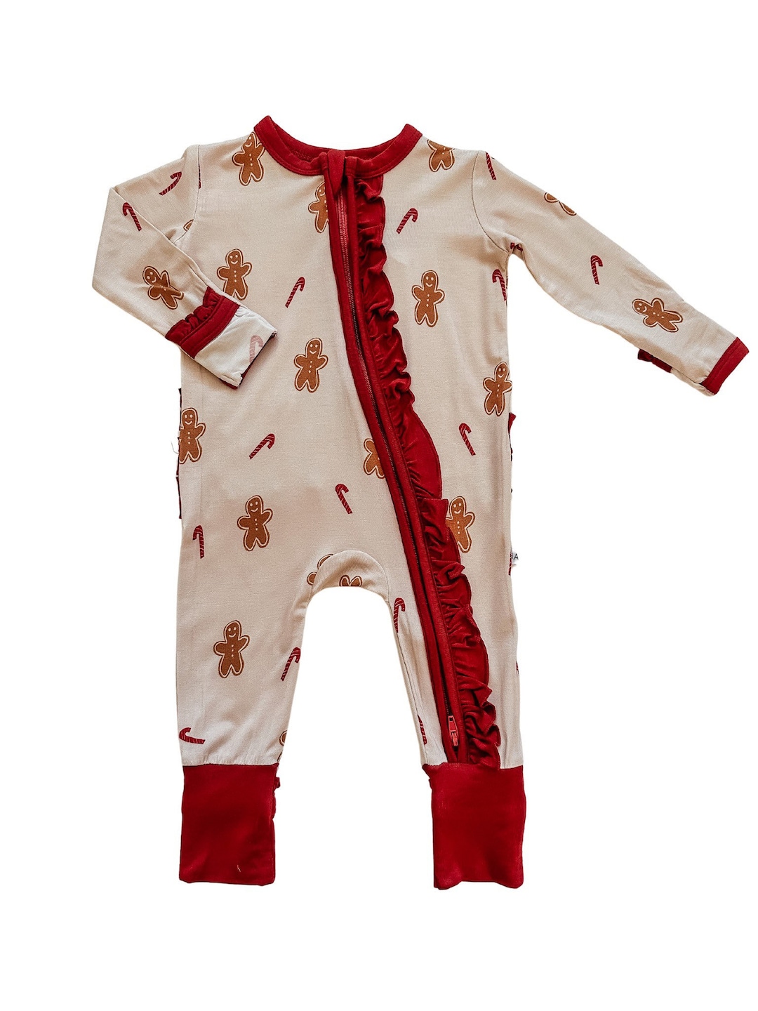 Gingerbread Ruffle Pajamas, Holiday Pajamas, Christmas Pajamas, Baby ...
