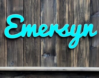 Letter Signs Cursive Wooden Names Script Name Sign | Etsy