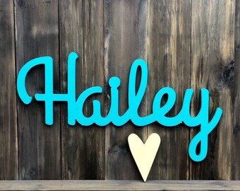 Letter Signs Cursive Wooden Names Script Name Sign | Etsy