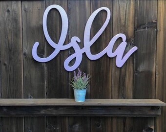 Letter Signs Cursive Wooden Names Script Name Sign | Etsy
