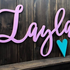 Letter Signs Cursive Wooden Names Script Name Sign - Etsy