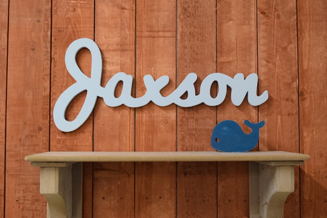 Jaxson Name Custom Name Wooden Sign Nursery Decor Baby | Etsy