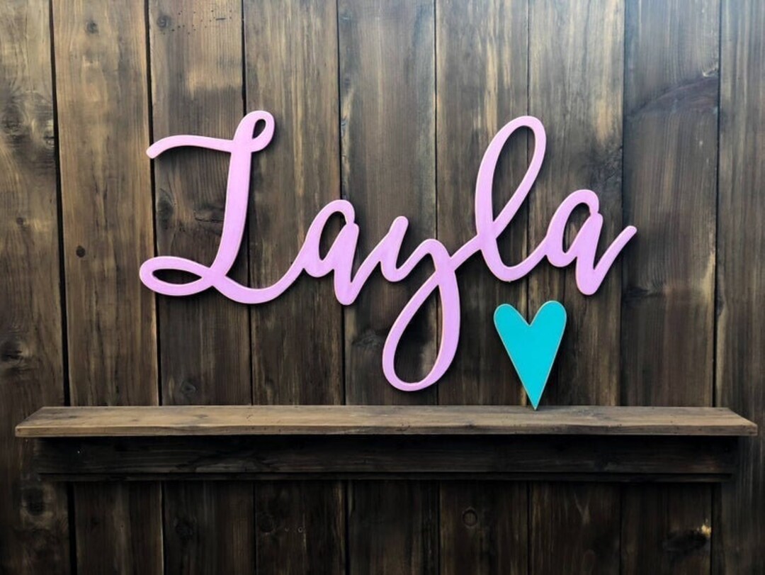 Letter Signs Cursive Wooden Names Script Name Sign - Etsy