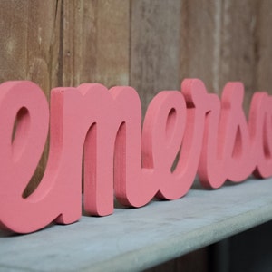 Emerson Custom Wooden Name Sign Nursery Baby Name | Etsy