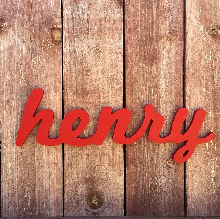Henry Custom Wooden Name Sign Nursery Baby Name | Etsy