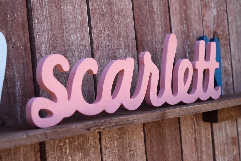 Scarlett Custom Wooden Name Sign Nursery Baby Name | Etsy
