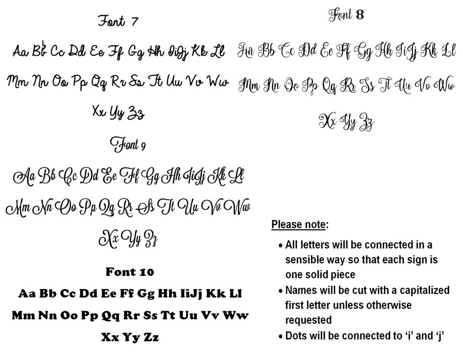 Letter signs cursive wooden names script name sign | Etsy