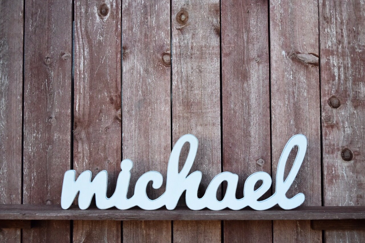 MIchael Baby Name Wooden Sign Nursery Decor Baby name | Etsy