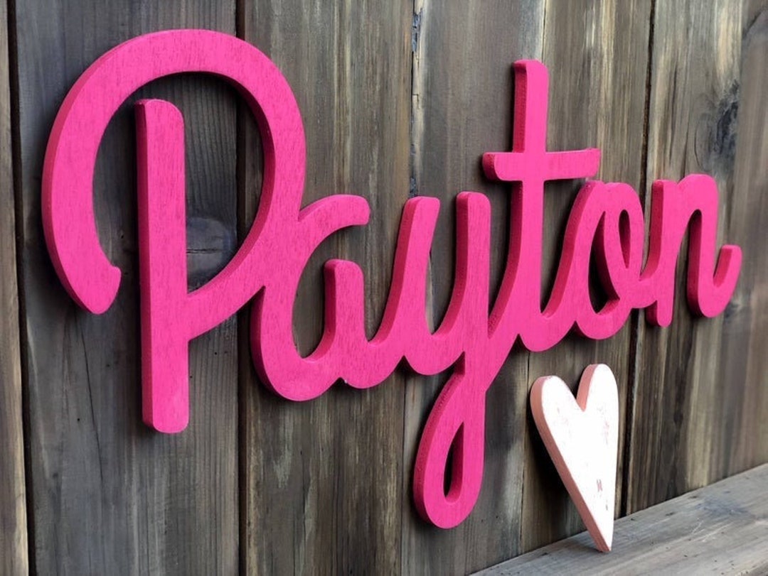 Letter Signs Cursive Wooden Names Script Name Sign - Etsy