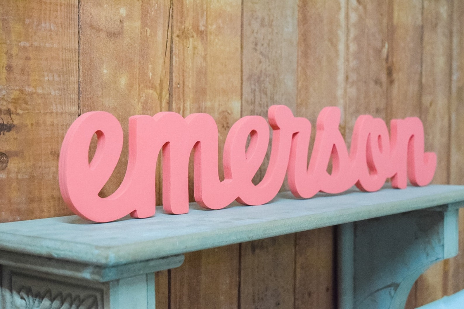 Emerson Custom Wooden Name Sign Nursery Baby Name | Etsy