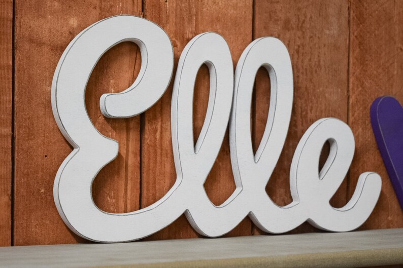 Elle Baby Name Wooden Sign Nursery Decor Baby name signs | Etsy