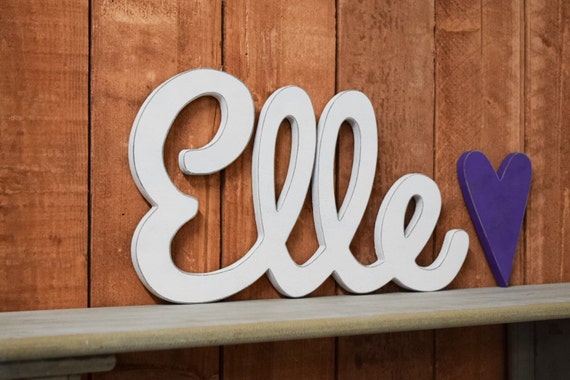 Elle Baby Name Wooden Sign Nursery Decor Baby name signs | Etsy